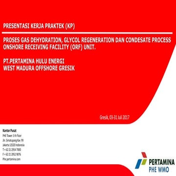 Kerja Praktek PT.Pertamina PHE WMO | PPTX