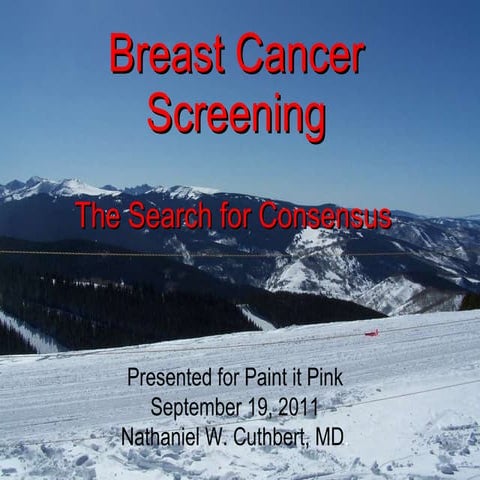Presentation on Breast Cancer Awareness 2025 | PPTX
