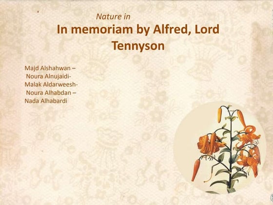 Alfred lord tennyson | PPTX | Poetry | Books and Literature