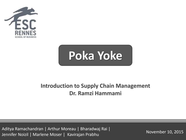 Poka yoke presentation | PPTX
