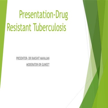 Presentation Ppt Mdr Tb Pptx Drug Resistant Tb Pptx