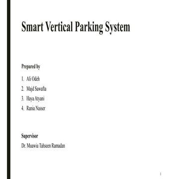 Smart vertical parking system presentation | PPTX