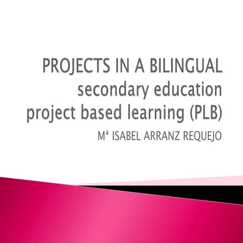Project Based Learning (PSB) Aprendizaje basado en Proyectos | PPT
