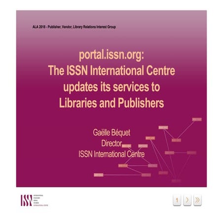 ISSN@ALA 2018: The new ISSN Portal for Libraries and Publishers | PDF