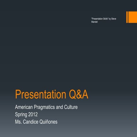 Presentation Q&A | PPTX