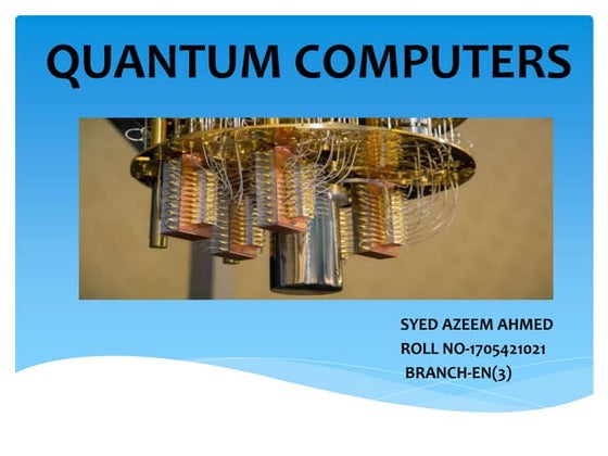Quantum Computers | PPT