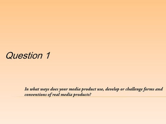 Media evaluation q1 | PPT