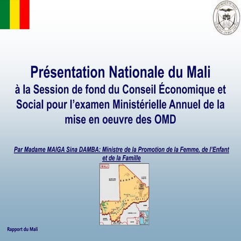 presentation rapport mali ecosoc 2009.ppt