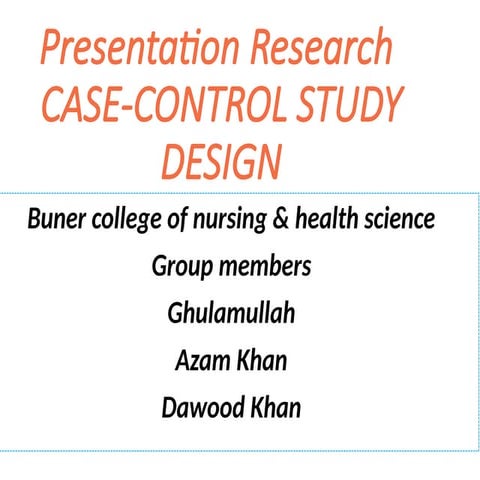 Presentation Re- Study degisin for nursing students BSN 6th semester ...