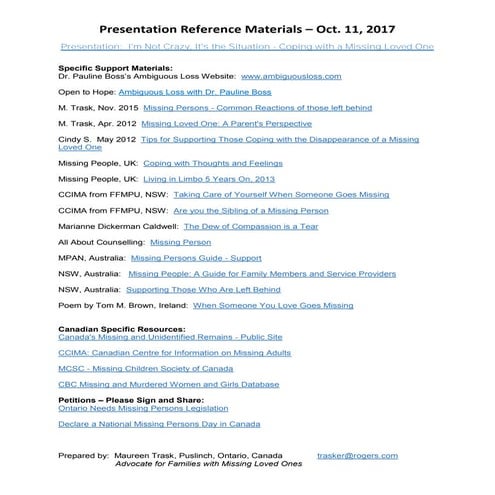 Conversation Ambiguous Loss | PDF