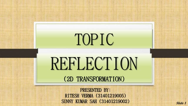 Translation, Dilation, Rotation, ReflectionTutorials Online