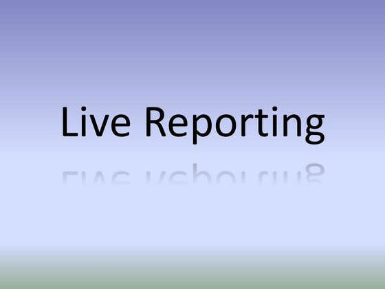Tv news-reporting | PPT