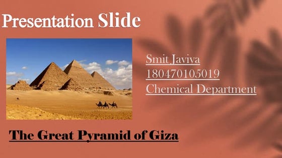 The Great Pyramids Of Giza | PPT