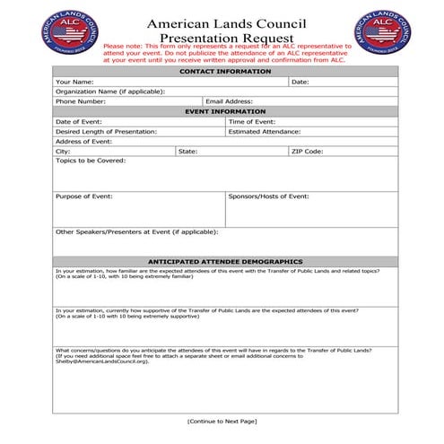 Presentation Request Form | PDF