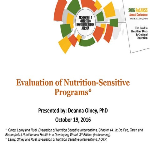 Evaluation of Nutrition-Sensitive Programs | PPTX
