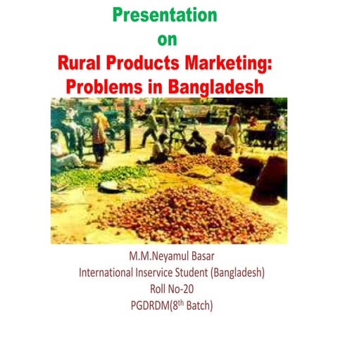 Presentation rural marketing problm bd | PPTX