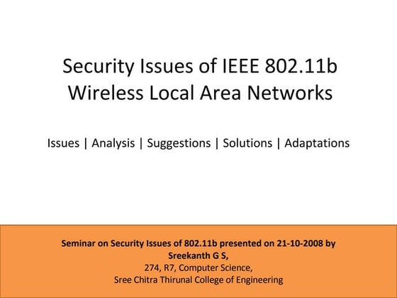 Wireless network security | PPTX