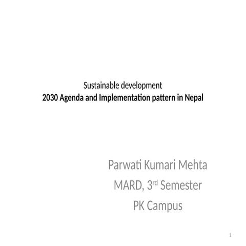 Nepal signed the 2030 Sustainable Development Agenda agreed by the ...