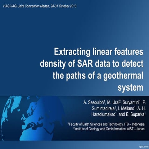 Extracting linear features density of SAR data to detect the paths of a ...