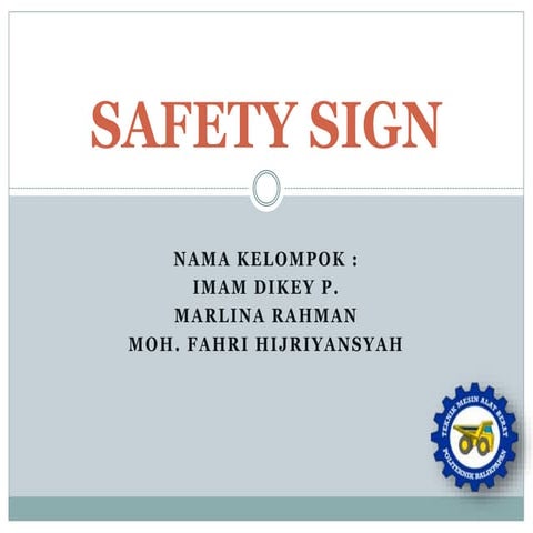 Presentation safety signs | PPTX