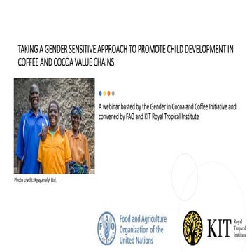 Gender sensitive approaches to promote child development in coffee and ...