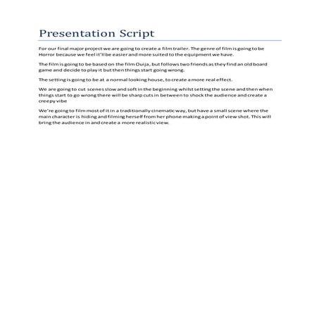 Presentation script | PDF