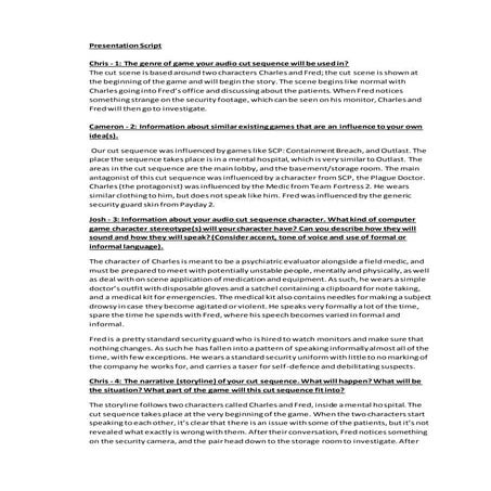 Presentation Script | DOCX