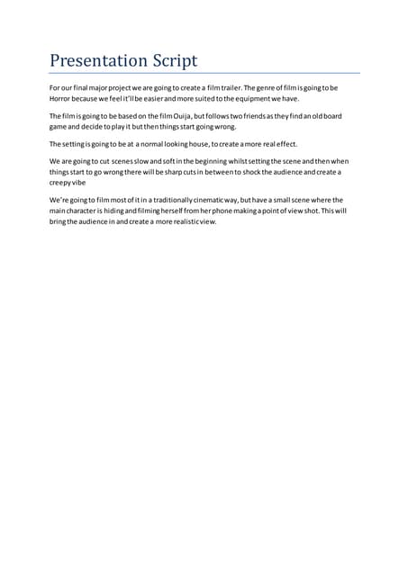 Presentation Script | Pdf