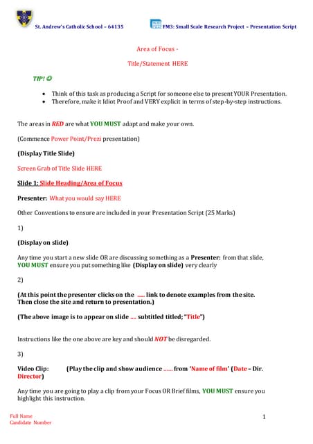 Script For Perfect Presentation | PDF