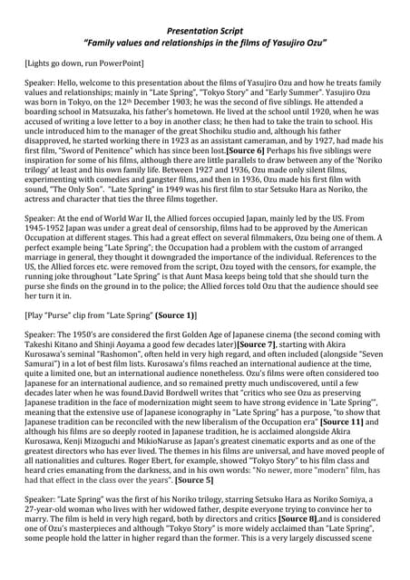 Example script for presenter | PDF | Resume Writing and Advice | Job Search