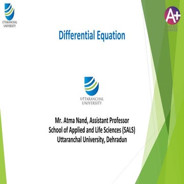 Presentations Differential equation.pptx | Programming Languages | Computing