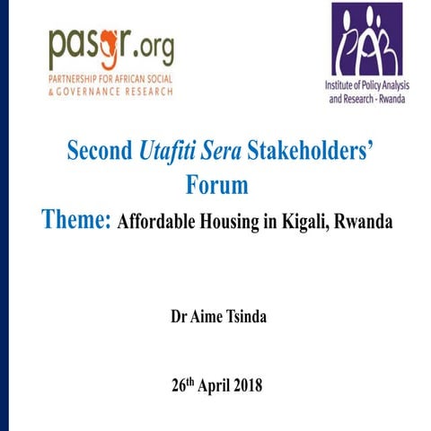 Presentation second utafiti sera forum ipar rwanda 20182404 | PPTX ...