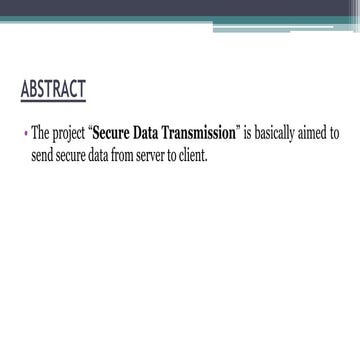 Presentation Secure Transmission Part 1pptx