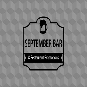 September Bar & Restaurant Promotions | PPTX