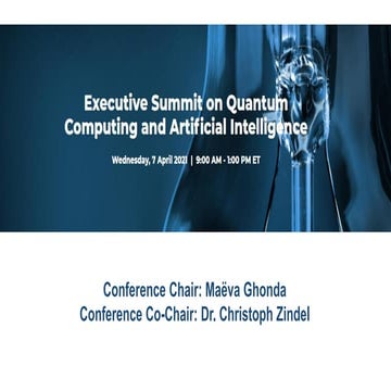 Executive Summit on Quantum Computing and Artificial Intelligence | PPT