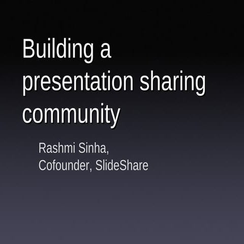 Presentation Sharing Community (Presentation Camp) | PPT
