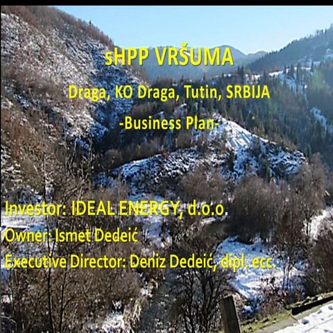 Presentation s HPP Vršuma-IDEAL ENERGY DOO.pptx | Power and Energy ...