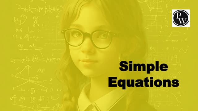 Simple equations | PDF