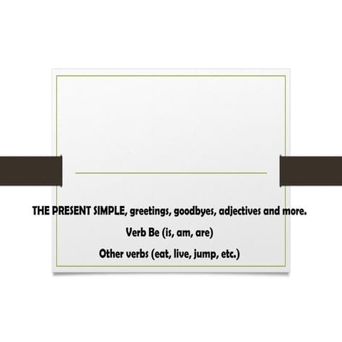 Verb to be present simple | PPTX