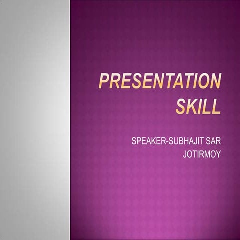 Presentation skill | PPTX