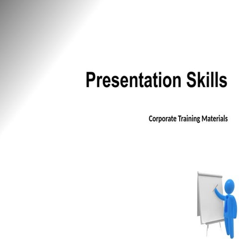 Presentation Skill training material for trainer | PPTX