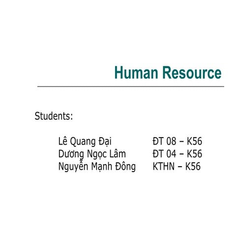 Presentation skill human resources | PPT