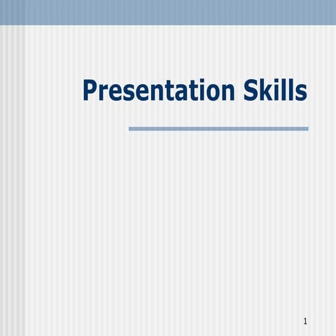 Presentation skills | PPT