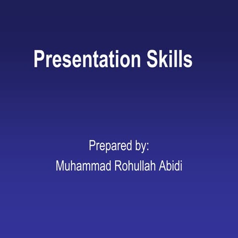 Presentation Skills | PPT