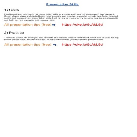 Presentation skills | DOCX