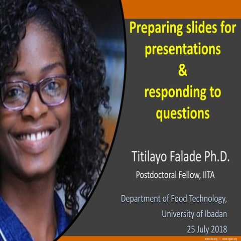 Preparing slides for presentations and responding to questions | PPT