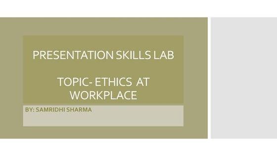 Workplace Ethics PowerPoint Presentation | PPT