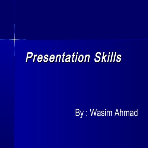 Presentation skills (new) | PPT | Digital Audio | Computer Software and Applications