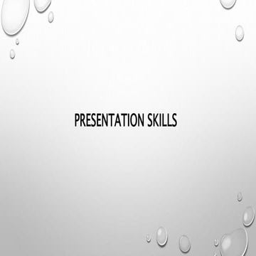 Presentation skills ppt | PPTX