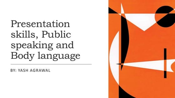 Fundamentals of effective public speaking | PPT